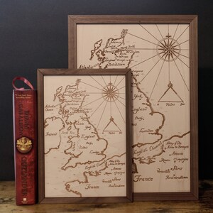 Outlander Map, Wood Engraved Map of Scotland From the World of the ...