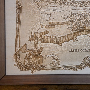 Fourth Wing/iron Flame/onyx Storm Map, Wood Engraved Map - Etsy