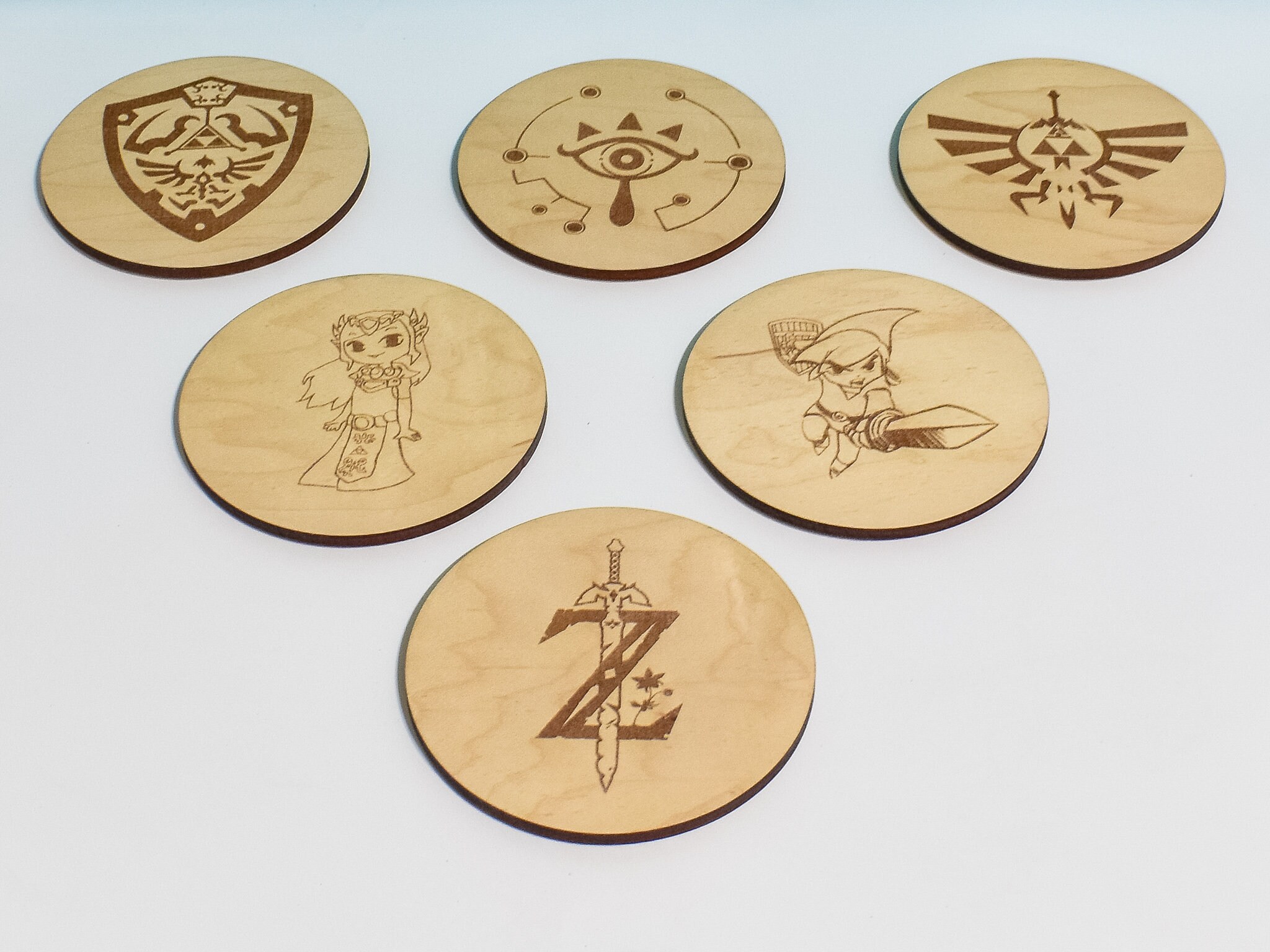Legend of Zelda Coasters Set of 6 Video Game Coasters Zelda | Etsy