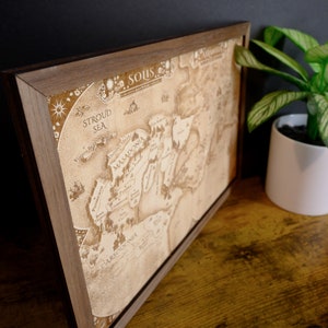 From Blood and Ash Map, Wood Engraved Map of Solis and Atlantia - Etsy