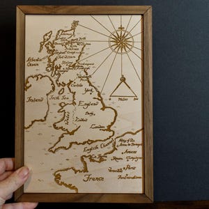 Outlander Map, Wood Engraved Map of Scotland From the World of the ...