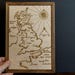 Outlander Map, Wood Engraved Map of Scotland From the World of the ...