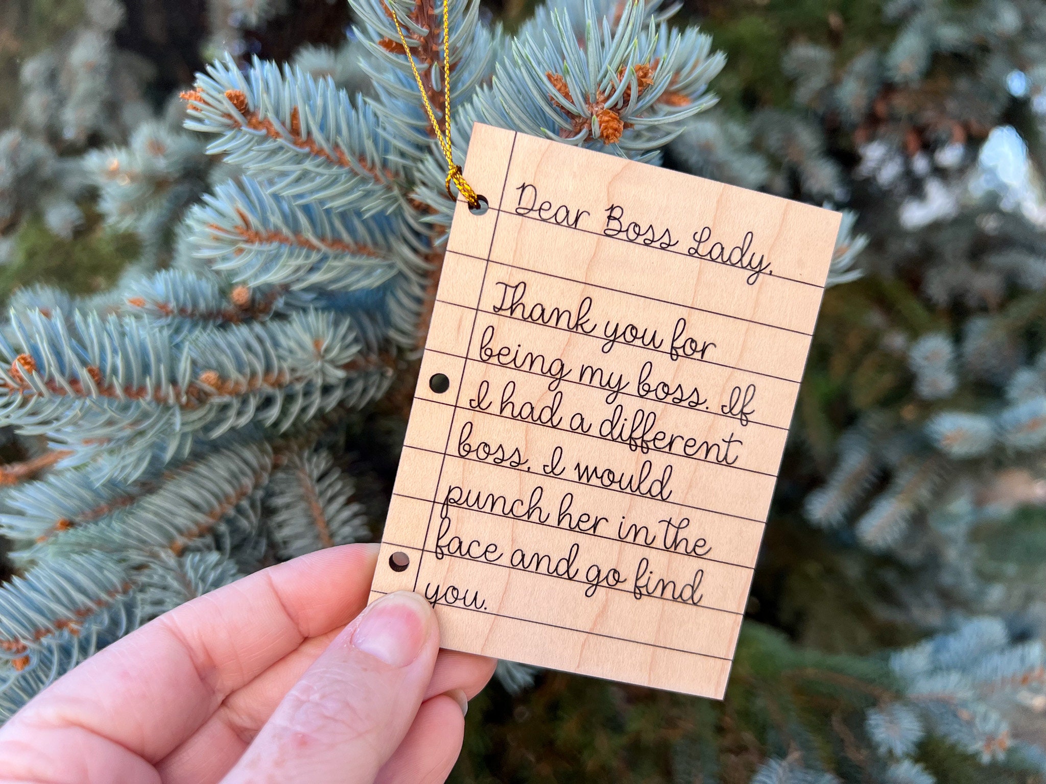 Dear Boss Lady Ornament Funny Boss Gift Christmas Gift or - Etsy