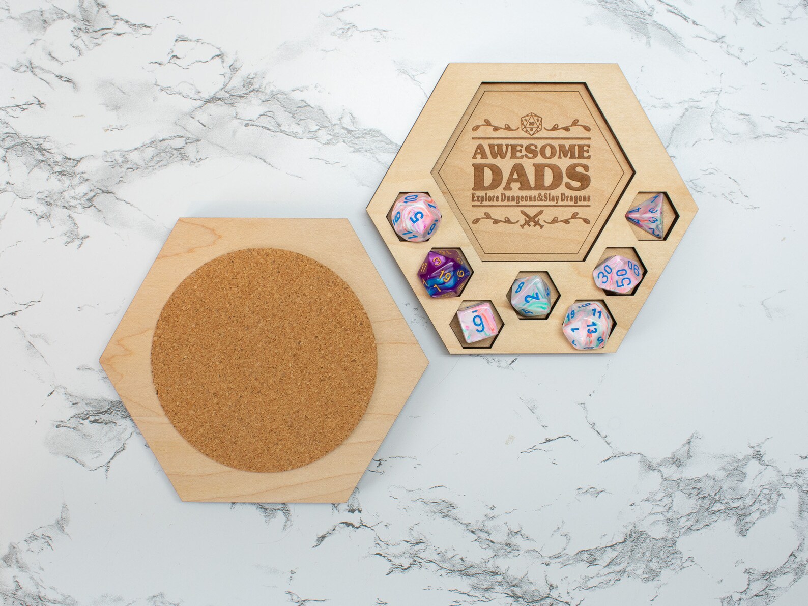 D&D Dice Tray Coasters for Mom and Dad, Dnd / Pathfinder / Tabletop RPG ...