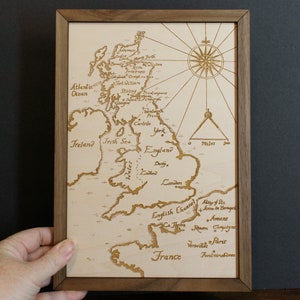 Outlander Map, Wood Engraved Map of Scotland From the World of the ...