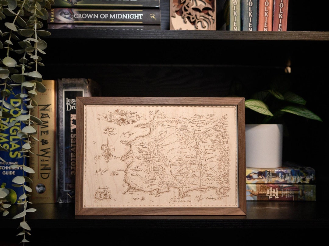 The Wheel of Time Map, Fantasy Wood Engraved Map - Etsy