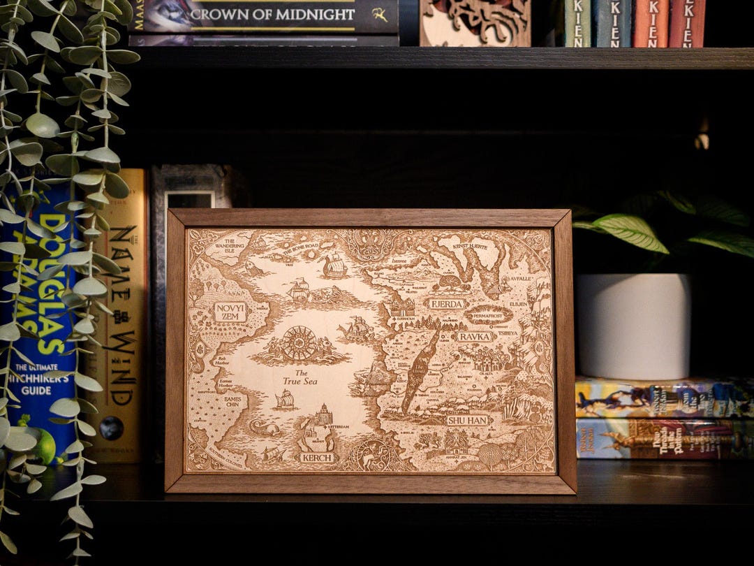 Grishaverse Map, Wood Engraved Map From Shadow and Bone - Etsy