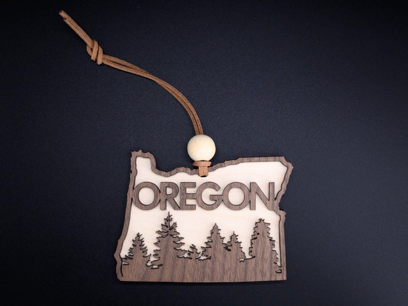 Oregon Ornament, Oregon Gifts, Wood Oregon State Christmas Ornament - Etsy