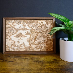 Grishaverse Map, Wood Engraved Map From Shadow and Bone - Etsy