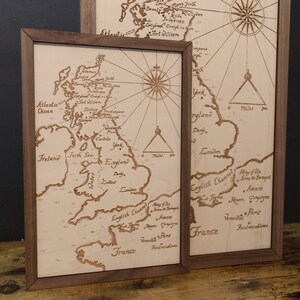 Outlander Map, Wood Engraved Map of Scotland From the World of the ...