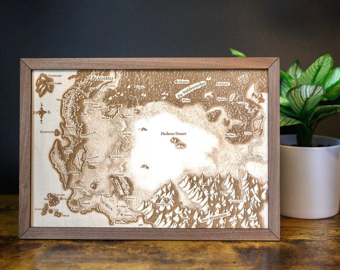 Eragon Map, Wood Engraved Map of Alagaësia - Etsy