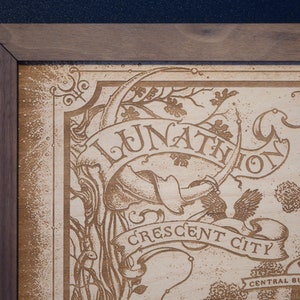 Crescent City Map, Wood Engraved Map of Lunathion, Updated for Book 3 ...