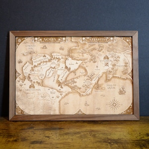 From Blood and Ash Map, Wood Engraved Map of Solis and Atlantia - Etsy