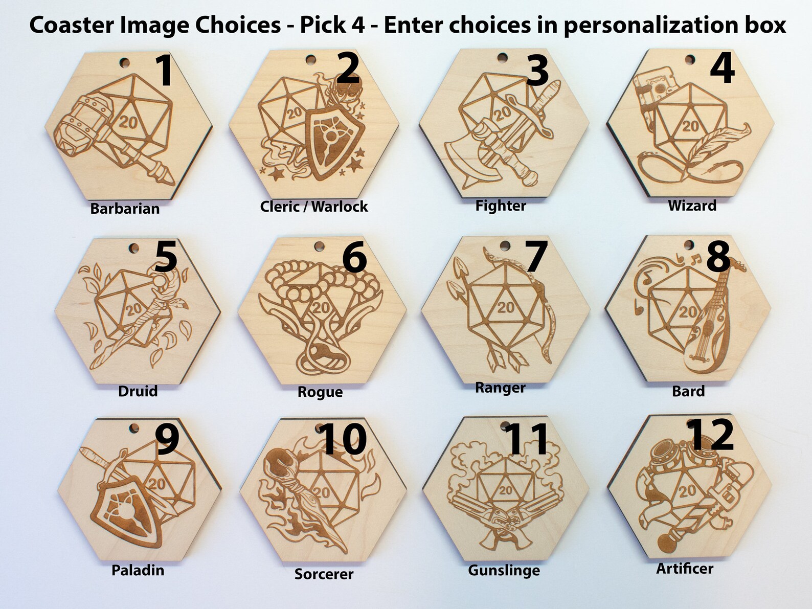 D&D Gift Set 4 Dice Coasters/dice Tower/dm Coaster Tray - Etsy