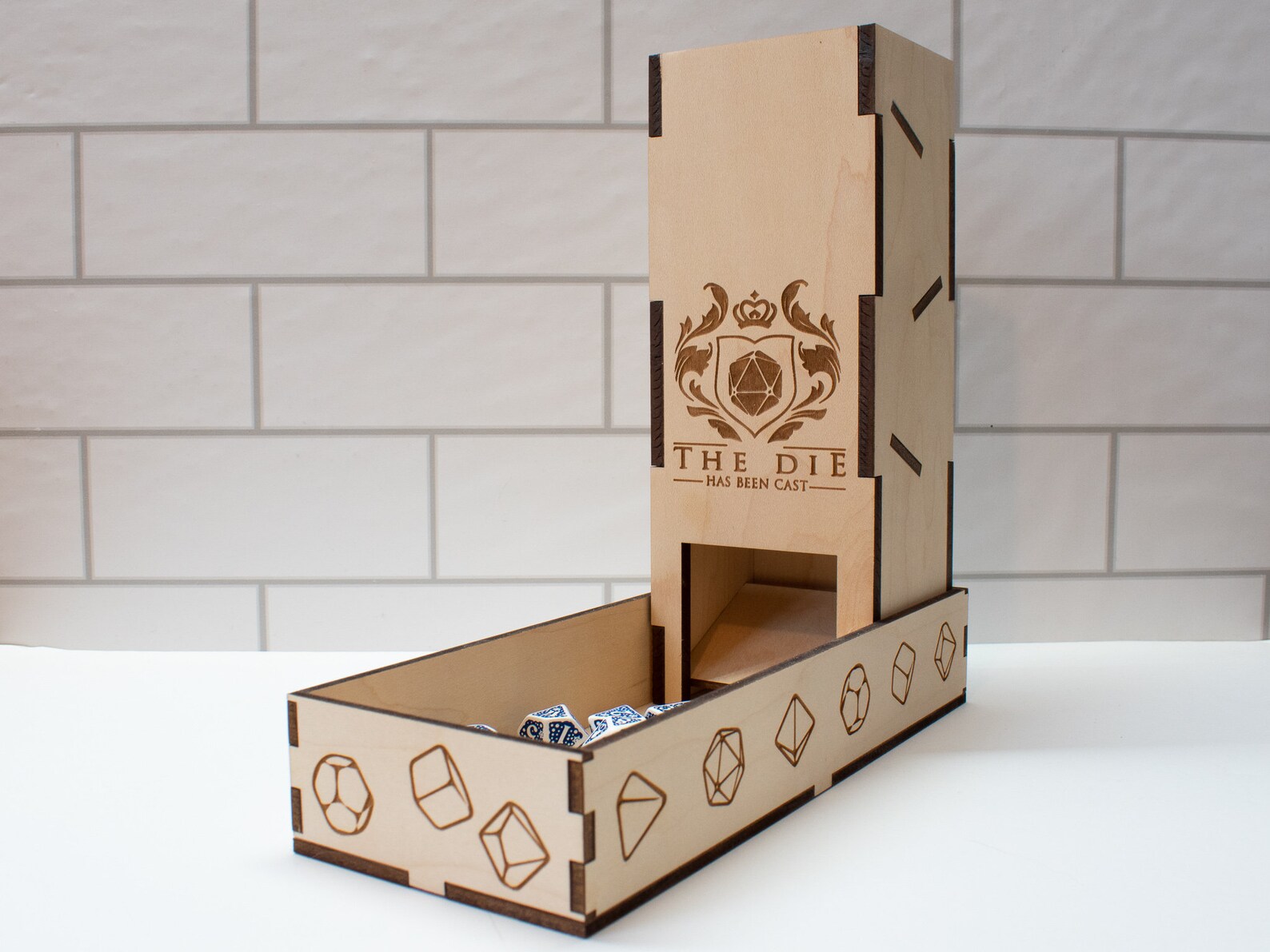 D&D Gift Set 4 Dice Coasters/dice Tower/dm Coaster Tray - Etsy