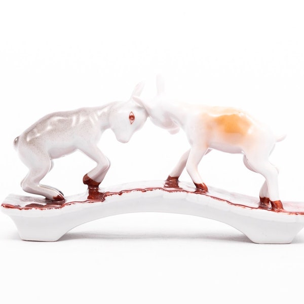 Porcelain Goat Figurine - Etsy