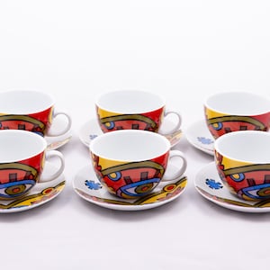 Eyes Pop-art 6 Person Tea Set Royal Five Stars Porzellan Arzberg Retsch ...