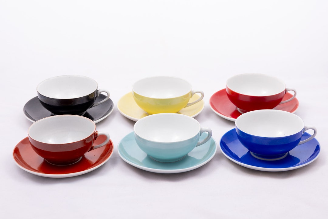 Pastel Rainbow - Colorful Drasche Kobanyai Porcelain - Vintage ...