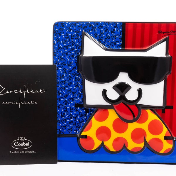 Romero Britto Cat Art - Etsy