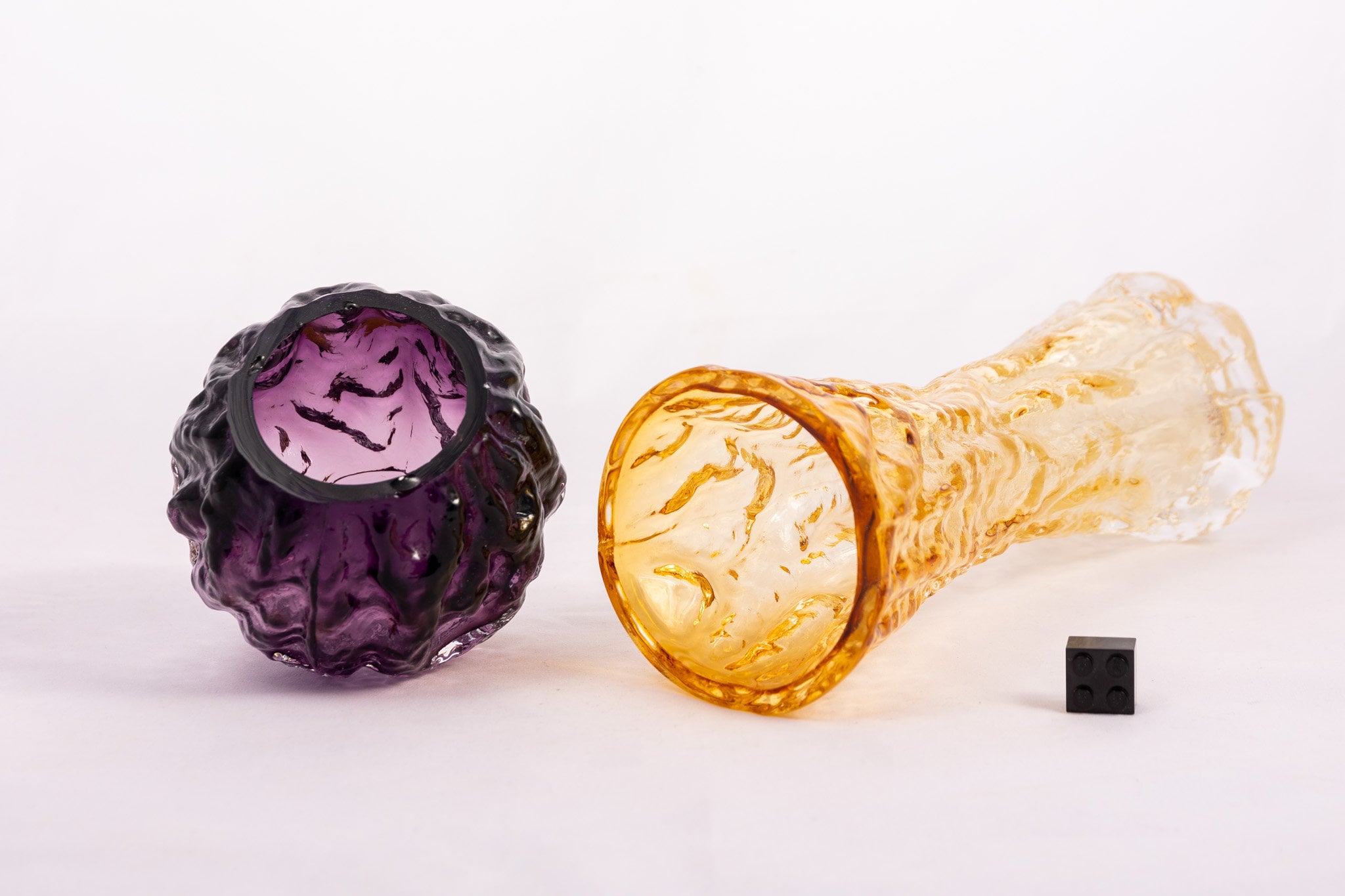 Iceberg Rare Ice / Bark Texture Glass Glasshütte Vase Pack by Kurt ...