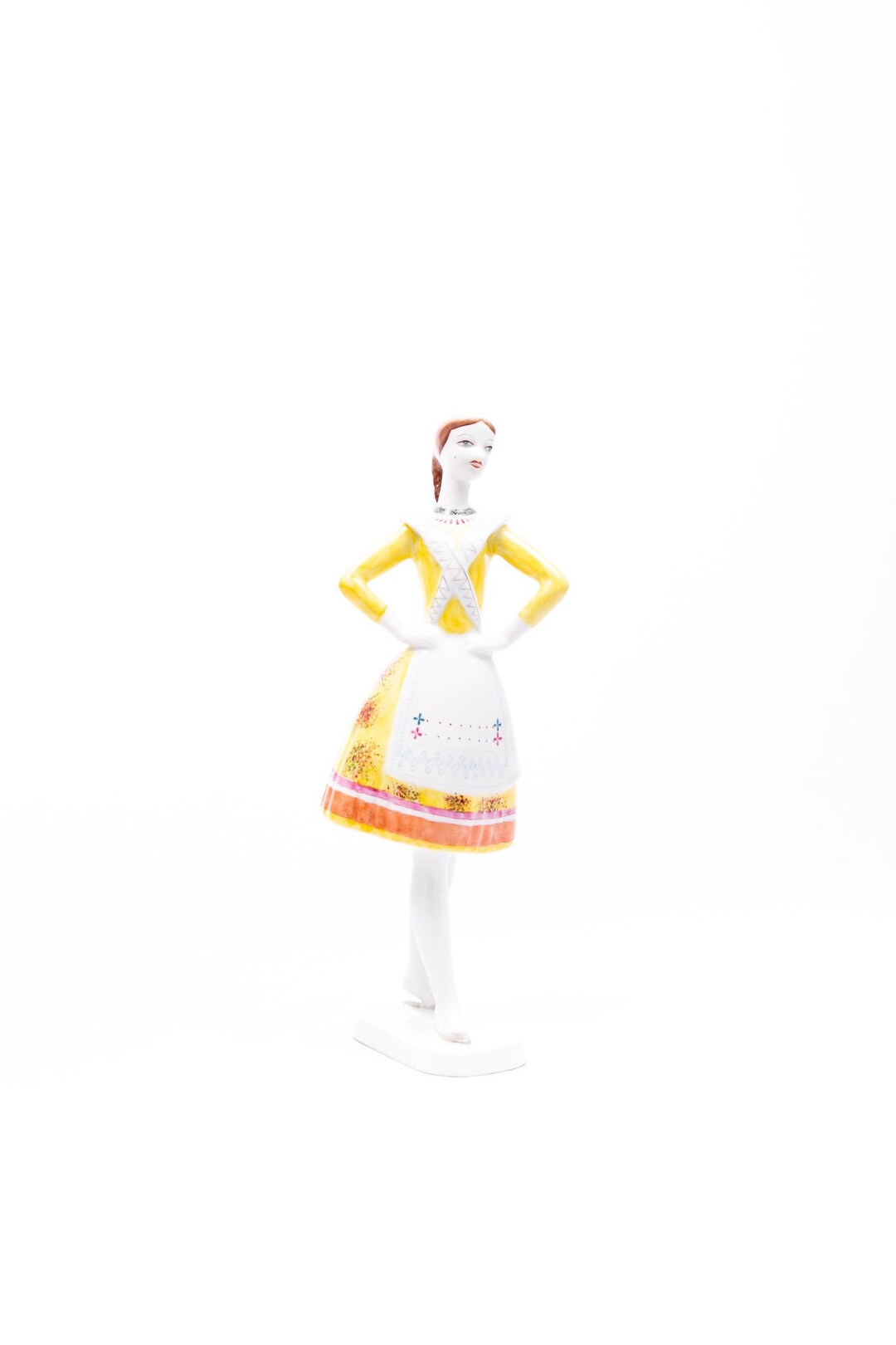 Kazhar Girl - Vintage Hollohaza Porcelain Figurine Statuette - Dancing ...