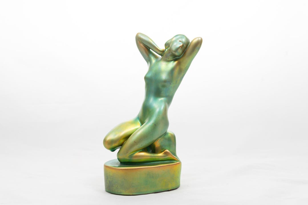 Longing - Rare Zsolnay Pecs Porcelain - Woman Girl Statuette - Special ...