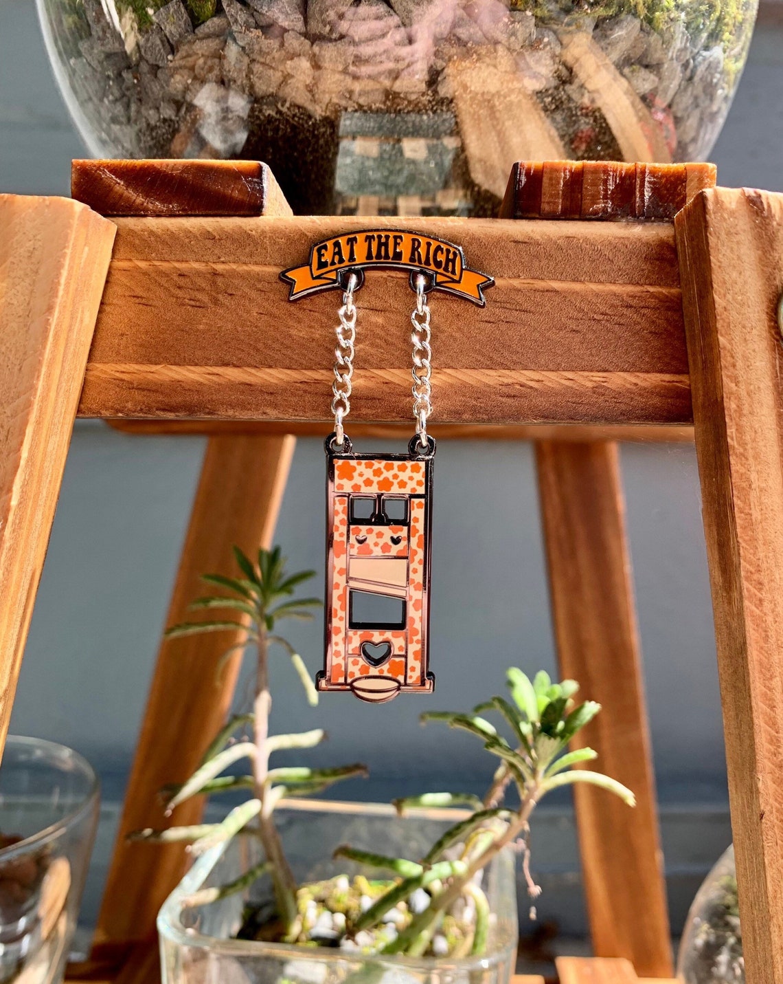 Eat the Rich Guillotine Hard Enamel Pin - Etsy