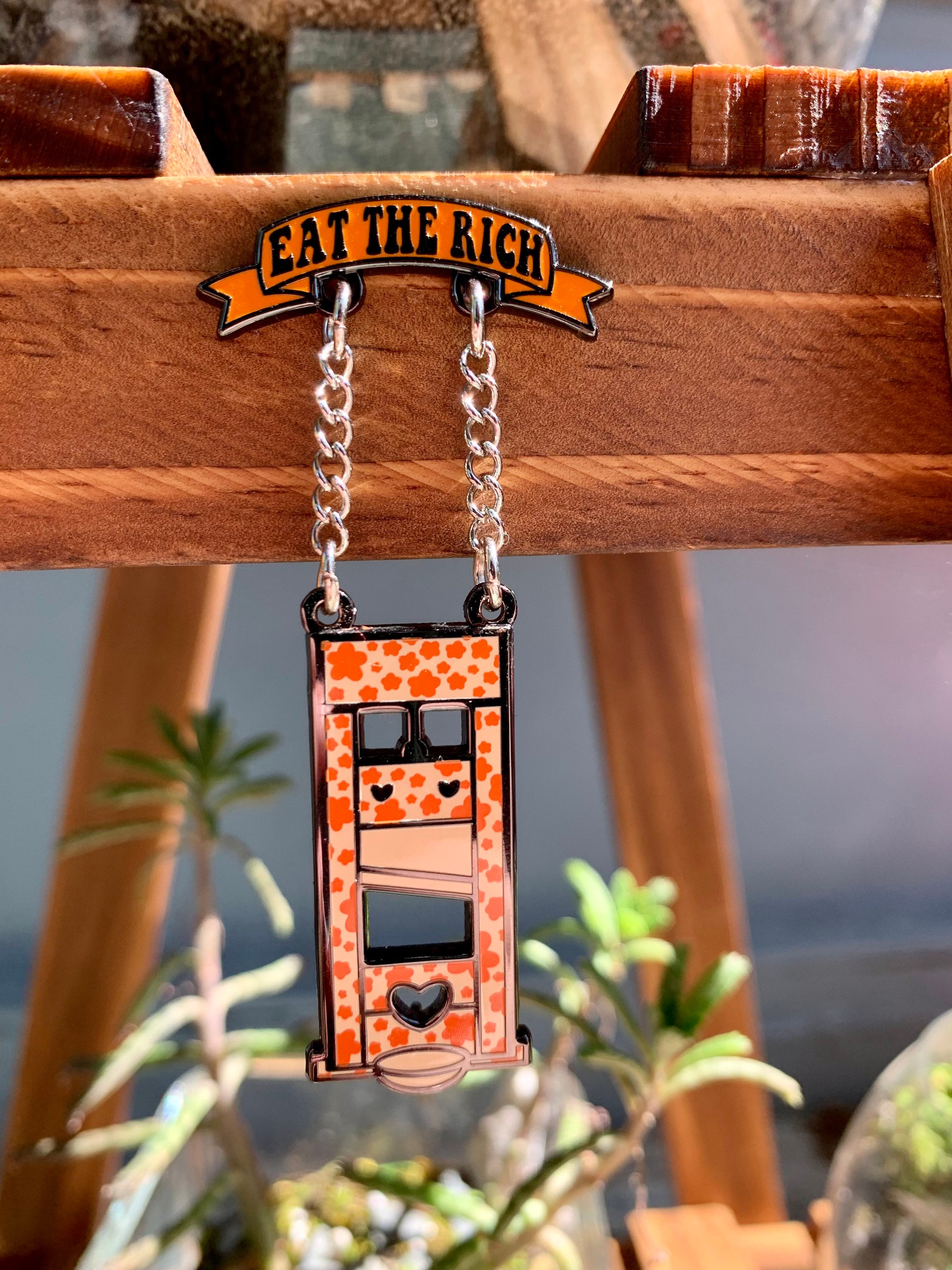 Eat the Rich Guillotine Hard Enamel Pin - Etsy