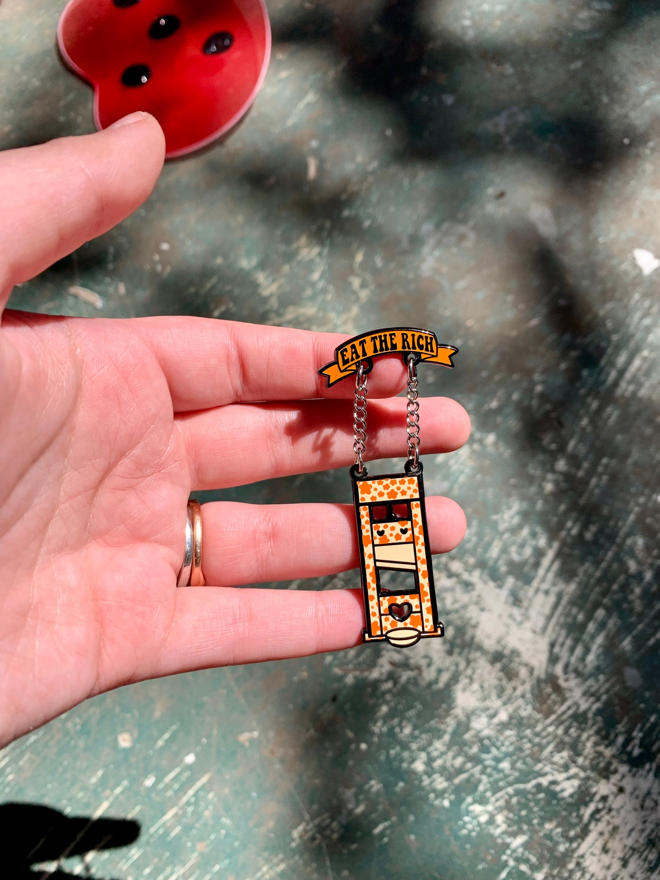 Eat the Rich Guillotine Hard Enamel Pin - Etsy