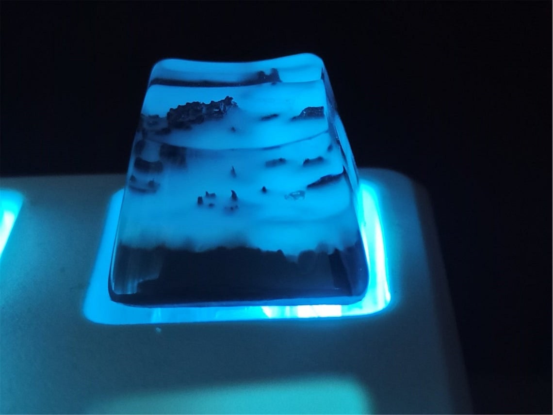 Black Ice Mountain Keycaps Best Personalized Mechanical - Etsy