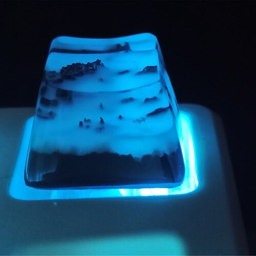 Black Ice Mountain Keycaps Best Personalized Mechanical - Etsy