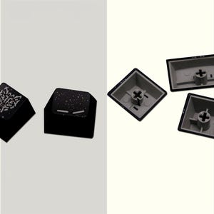 Shiny Black Keycaps Set, Simple Black Keycaps Set, Cherry ABS 114 ...