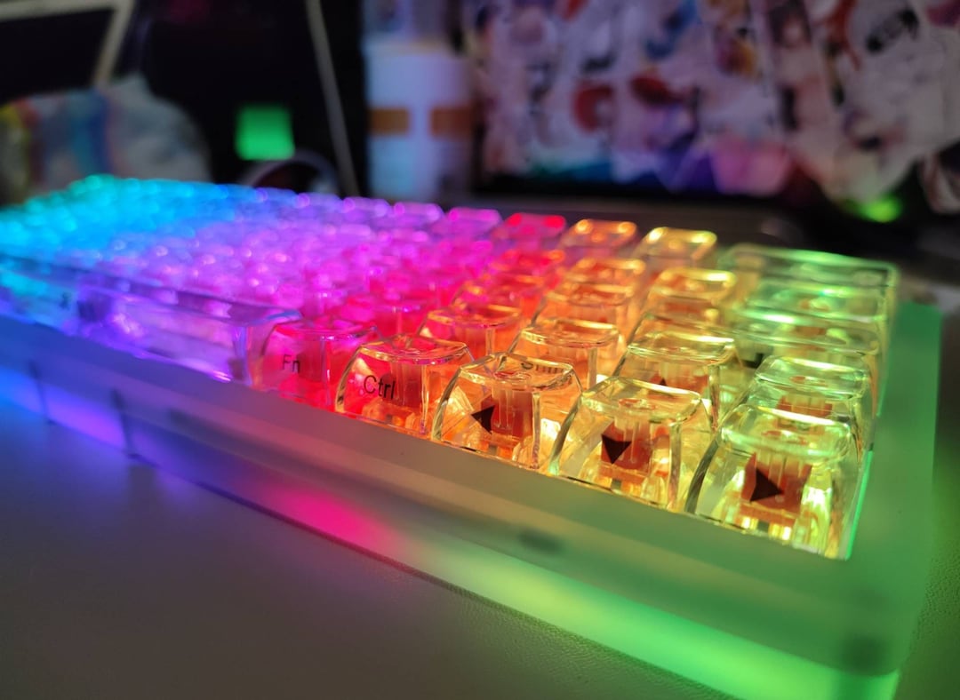 Fully Transparent Keycaps Set, Artisan Full Keycap Set, Mechanical ...