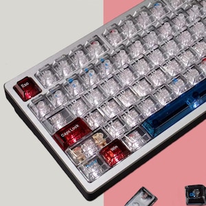 Fully Transparent Keycaps Set, Crystal Ice Keycaps Set, Mechanical ...