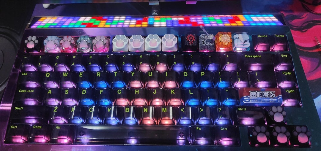 ACGN Cat Claw Translucent Anime Keycaps, Best Personalized Anime ...