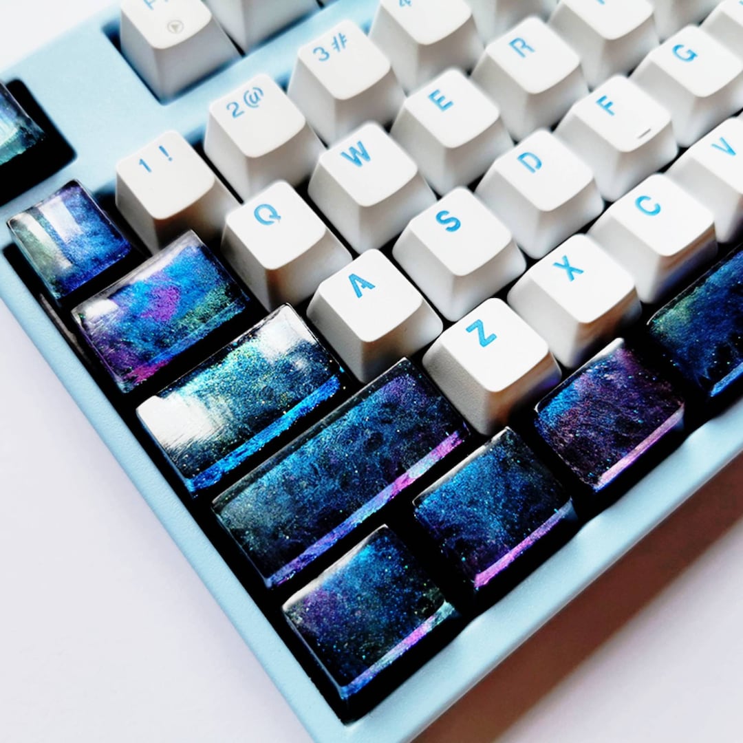 Blue Starry Sky Keyboard Keycaps, Best Mechanical Translucent Keycaps ...