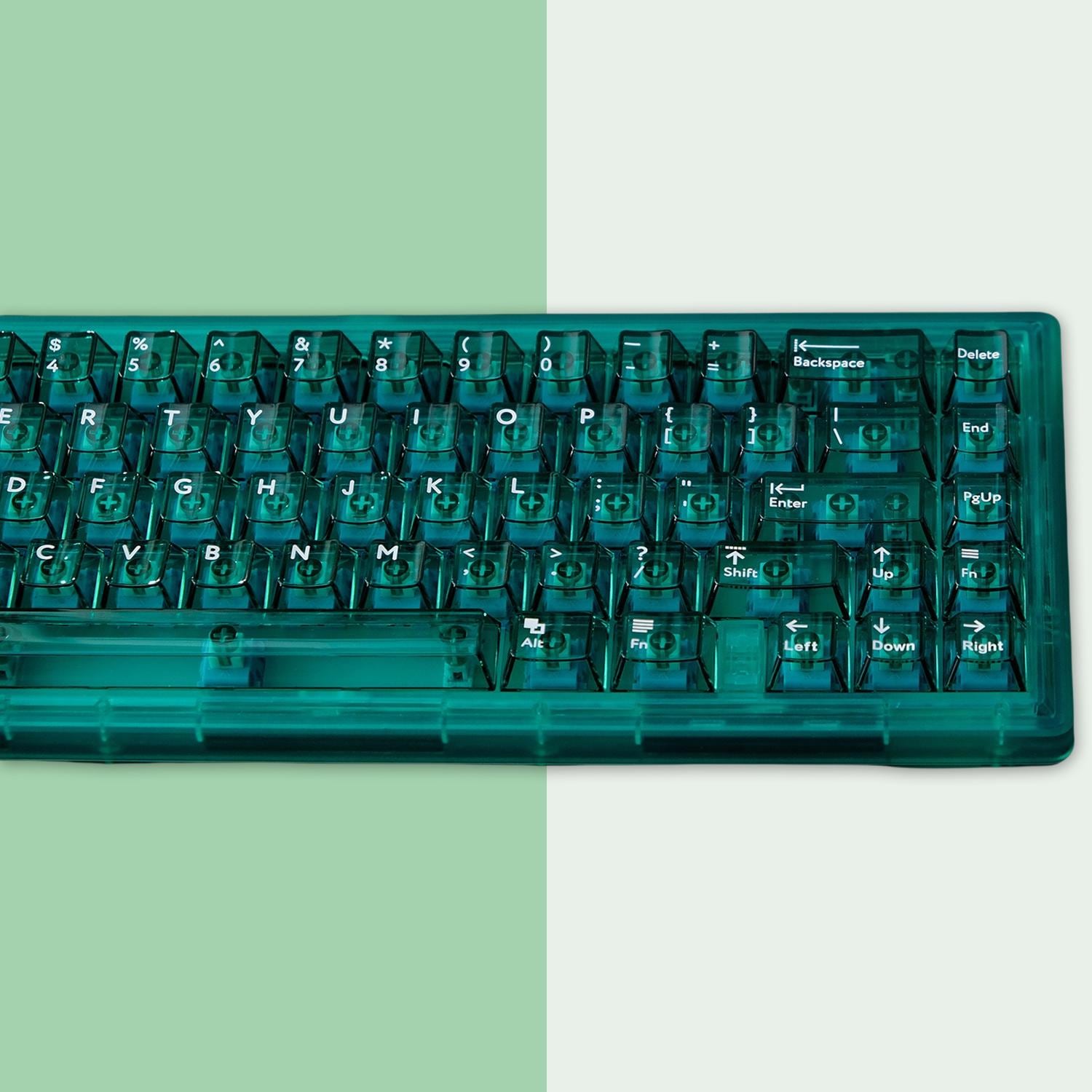 Green Full Transparent Keycaps Set, Mechanical Keyboard Universal ...