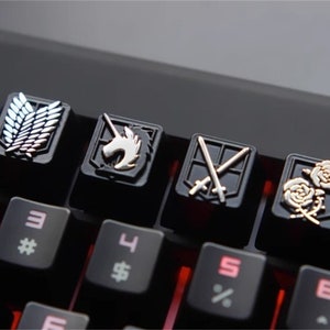 Wings of Freedom Esc F1-F12 Anime Keycaps, Personalized Mechanical ...
