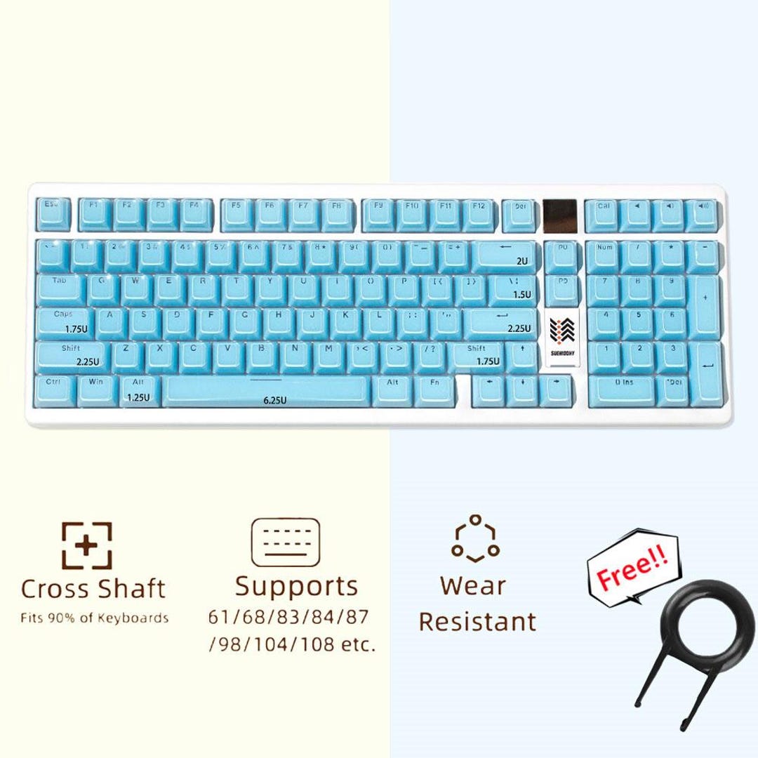 Blue Jelly Keycaps Set, Translucent Jelly Keycaps, Ice Crystal Keycap ...