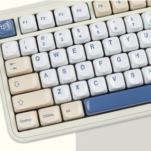 Simple Ceramic Keycaps Set, Beige Keycaps Set, Mechanical Keyboard ...