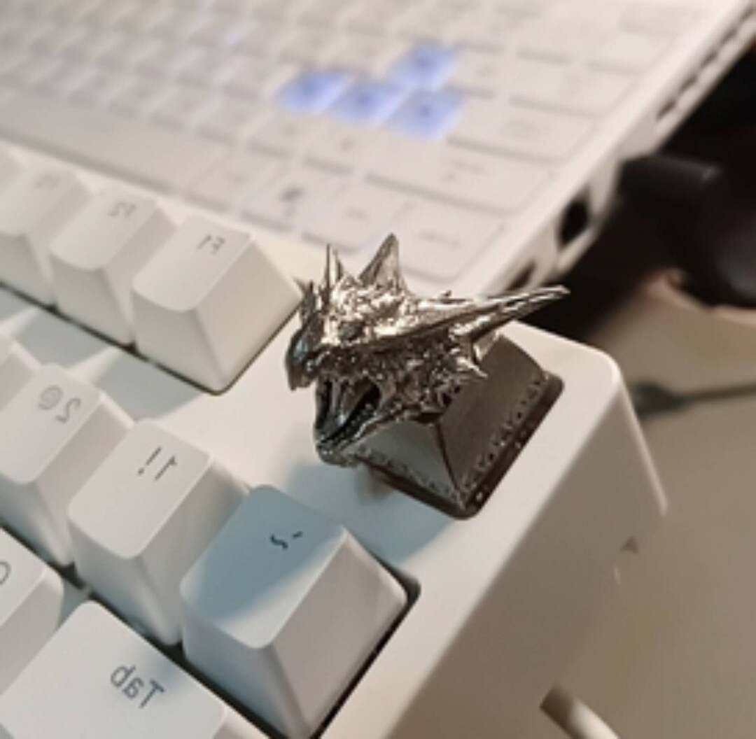 Monster Silver Keycaps Fire Dragon Mechanical Keyboard Key - Etsy
