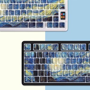 Art Starry Night Keycaps Set, the Starry Night Translucent Keycaps Set ...