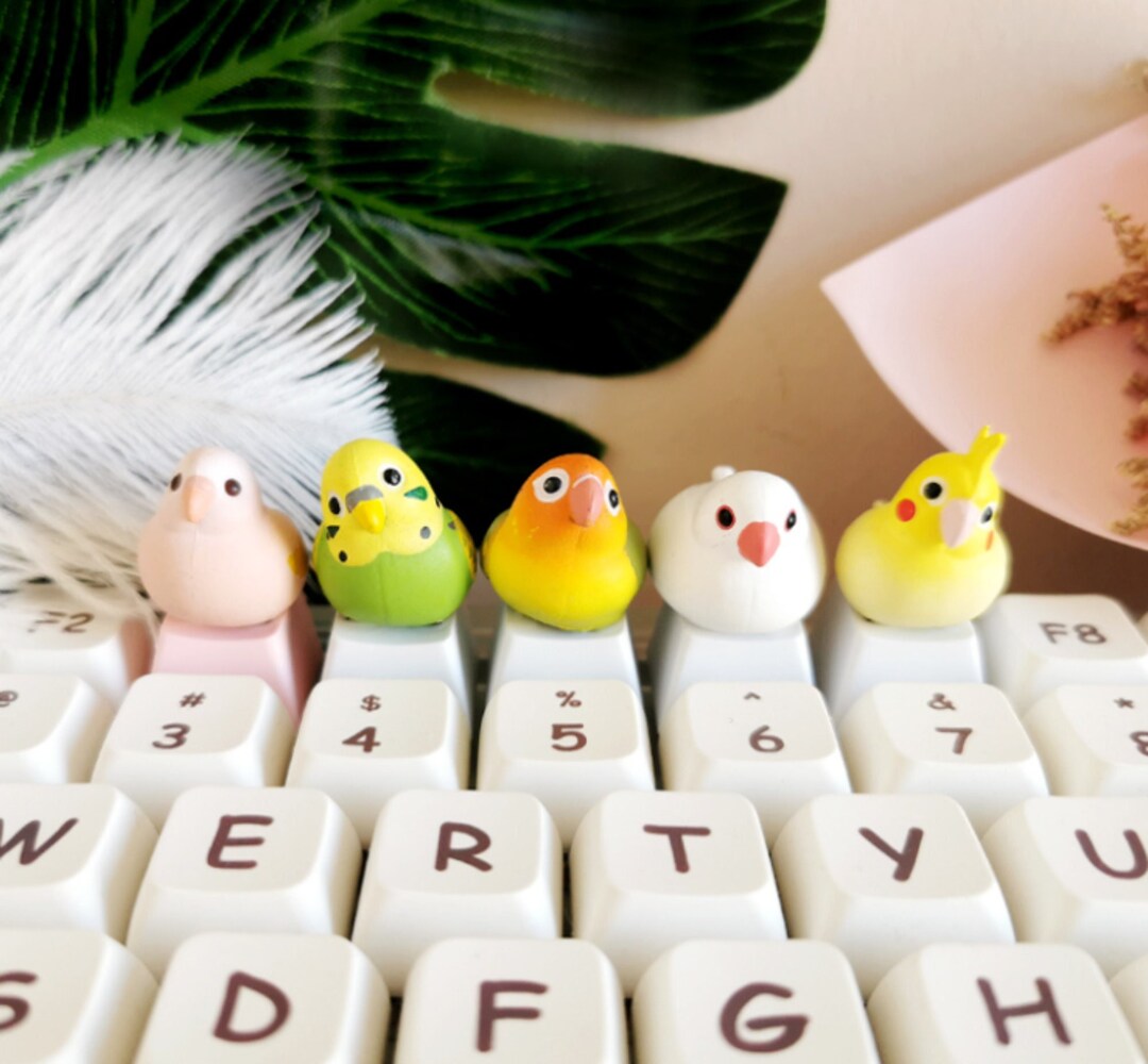 Birds Cute Keycaps Mechanical Artisan Kawaii Keycaps Animals - Etsy