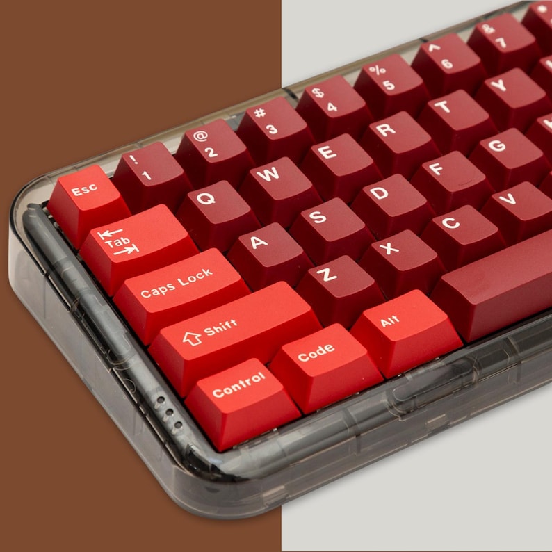 Retro Red Keycaps Set, Gaming Keyboard Keycaps Set, 173 PBT Cherry ...
