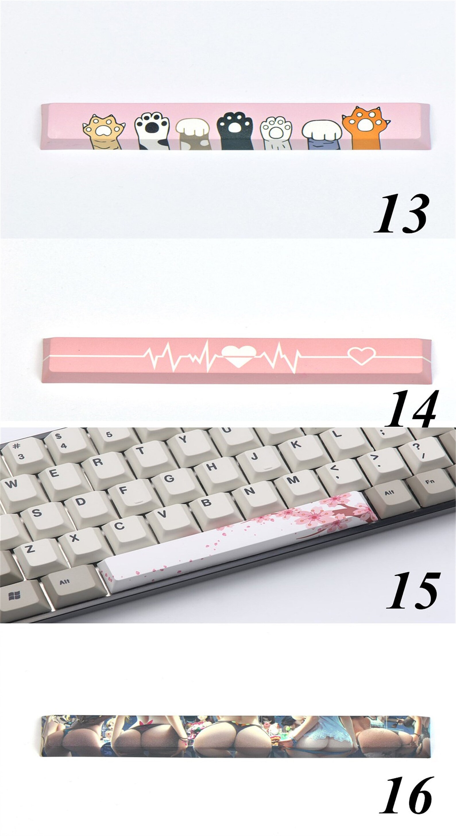 6.25X Space Bar Cherry Keycaps, Best Personalized MX Mechanical Keycaps ...
