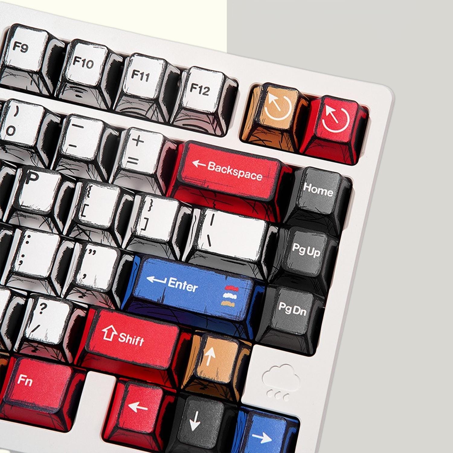 Anime Graffiti Keycaps Set, Manga Style Keycaps Set, Gaming Keyboard ...