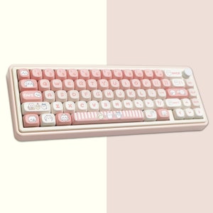 Kawaii Pink Keycap Set, Pink Gradient Keycaps Set, Cute Anime Keycap ...