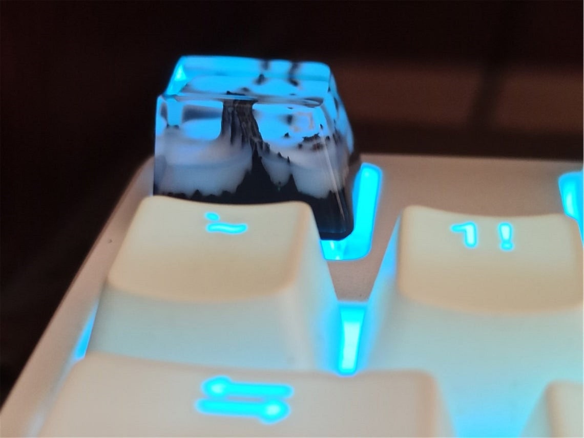 Black Ice Mountain Keycaps Best Personalized Mechanical - Etsy
