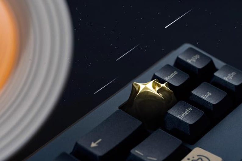 Metallic Stars Single Keycaps, Keycap Set for MX Cherry,gold Single ...