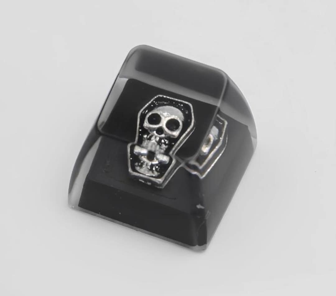 Gothic Halloween Single Keycaps, Skeleton Resin Keycaps, Handmade Black ...